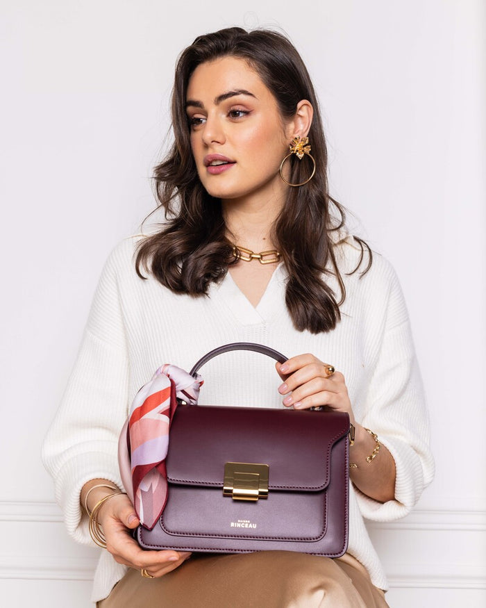 MAISON RINCEAU | Le Petit Apollon Bordeaux - Leather shoulder bag