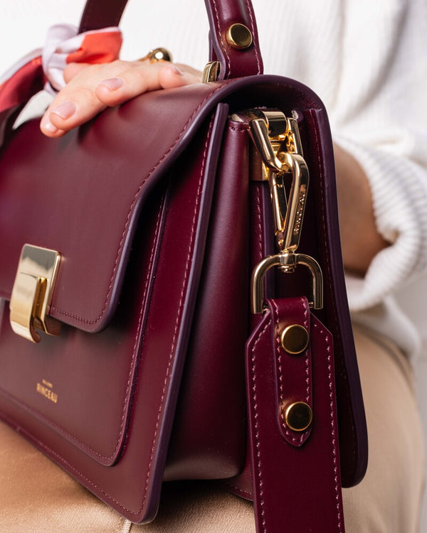 MAISON RINCEAU | Le Petit Apollon Bordeaux - Leather shoulder bag