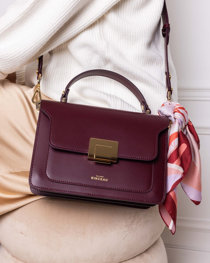 MAISON RINCEAU | Le Petit Apollon Bordeaux - Leather shoulder bag