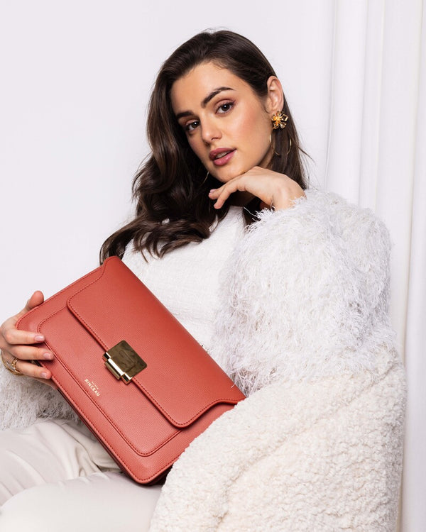 MAISON RINCEAU | Le Sac Apollon Terre de Sienne Grainé - Leather shoulder bag