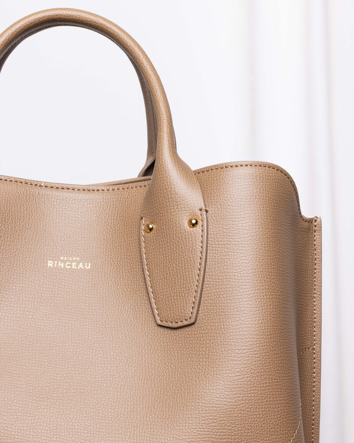 MAISON RINCEAU | Le Grand Rosa Cappuccino Grainé - Leather shoulder bag